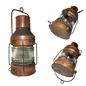 Authentic Anchor Lantern by Meteorite - Vintage British Maritime Anchor ...