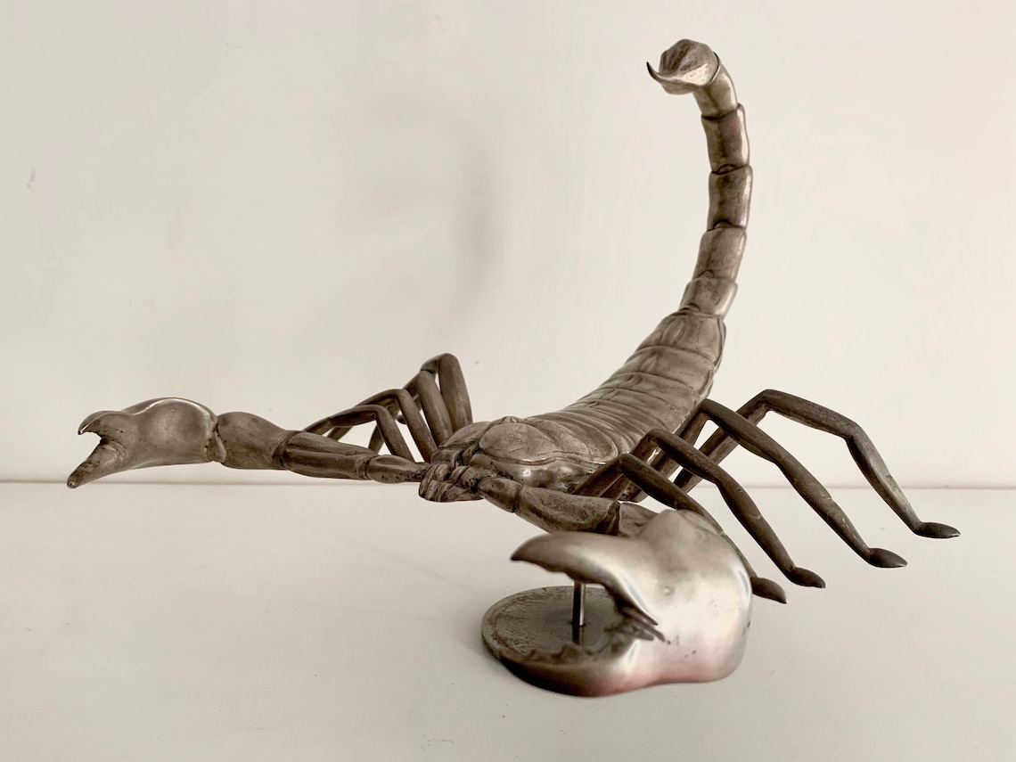 Large Scorpion Patinated Bronze Sculpture 14 Scorpio | Etsy