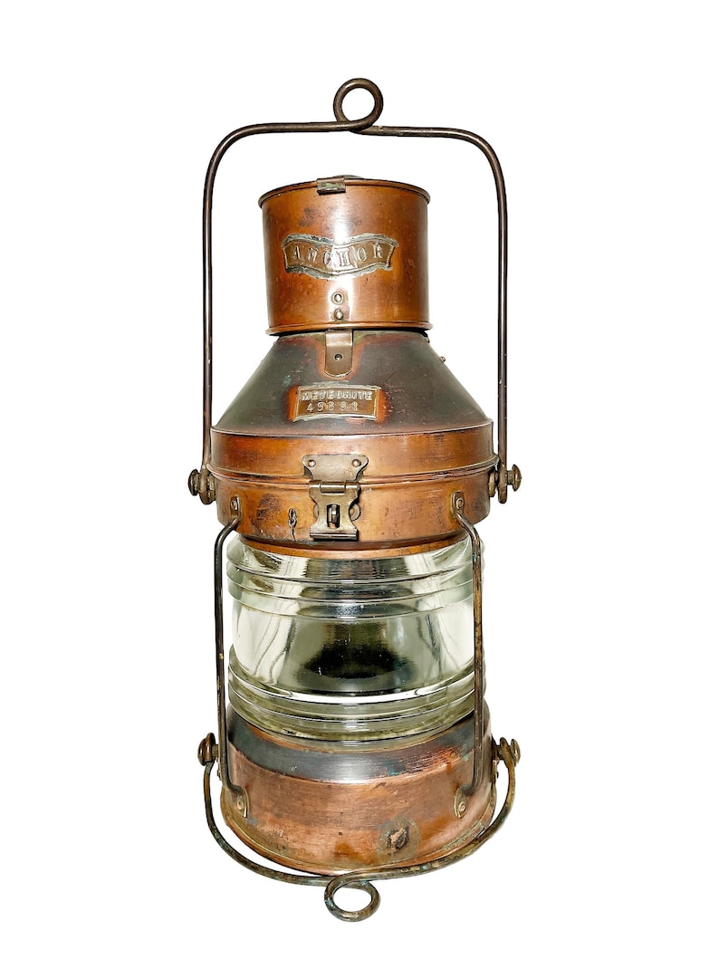 Authentic Anchor Lantern by Meteorite - Vintage British Maritime Anchor ...