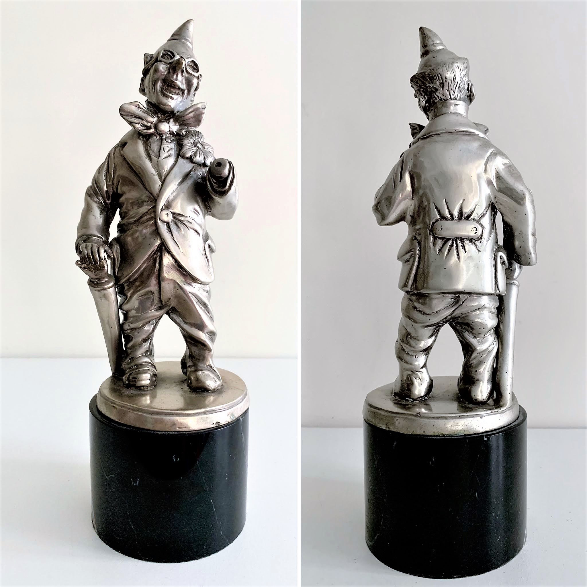 Laughing Clown Bronze Sculpture Pierrot with Faux Hand & | Etsy