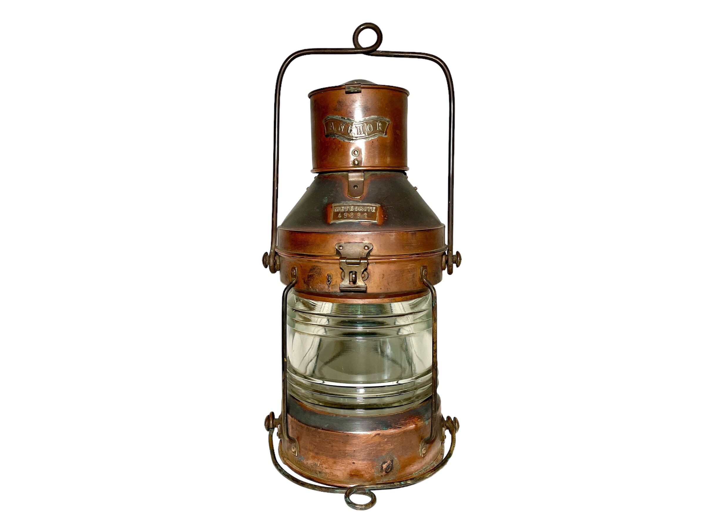 Authentic Anchor Lantern by Meteorite - Vintage British Maritime Anchor ...