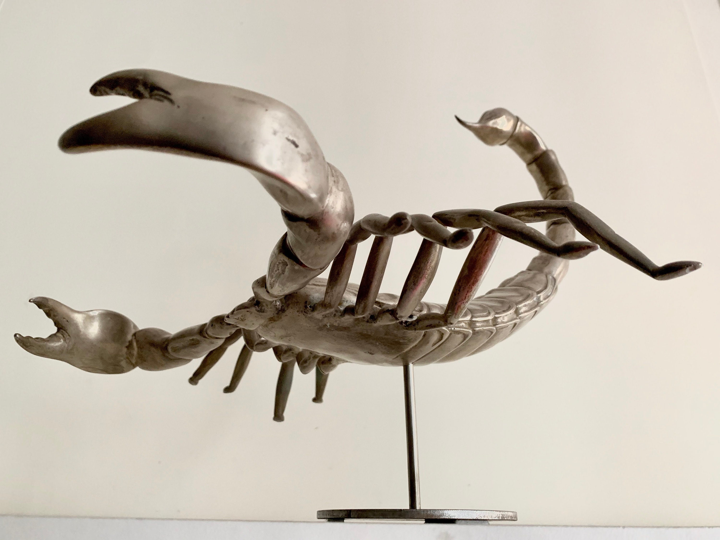 Large Scorpion Patinated Bronze Sculpture 14 Scorpio | Etsy