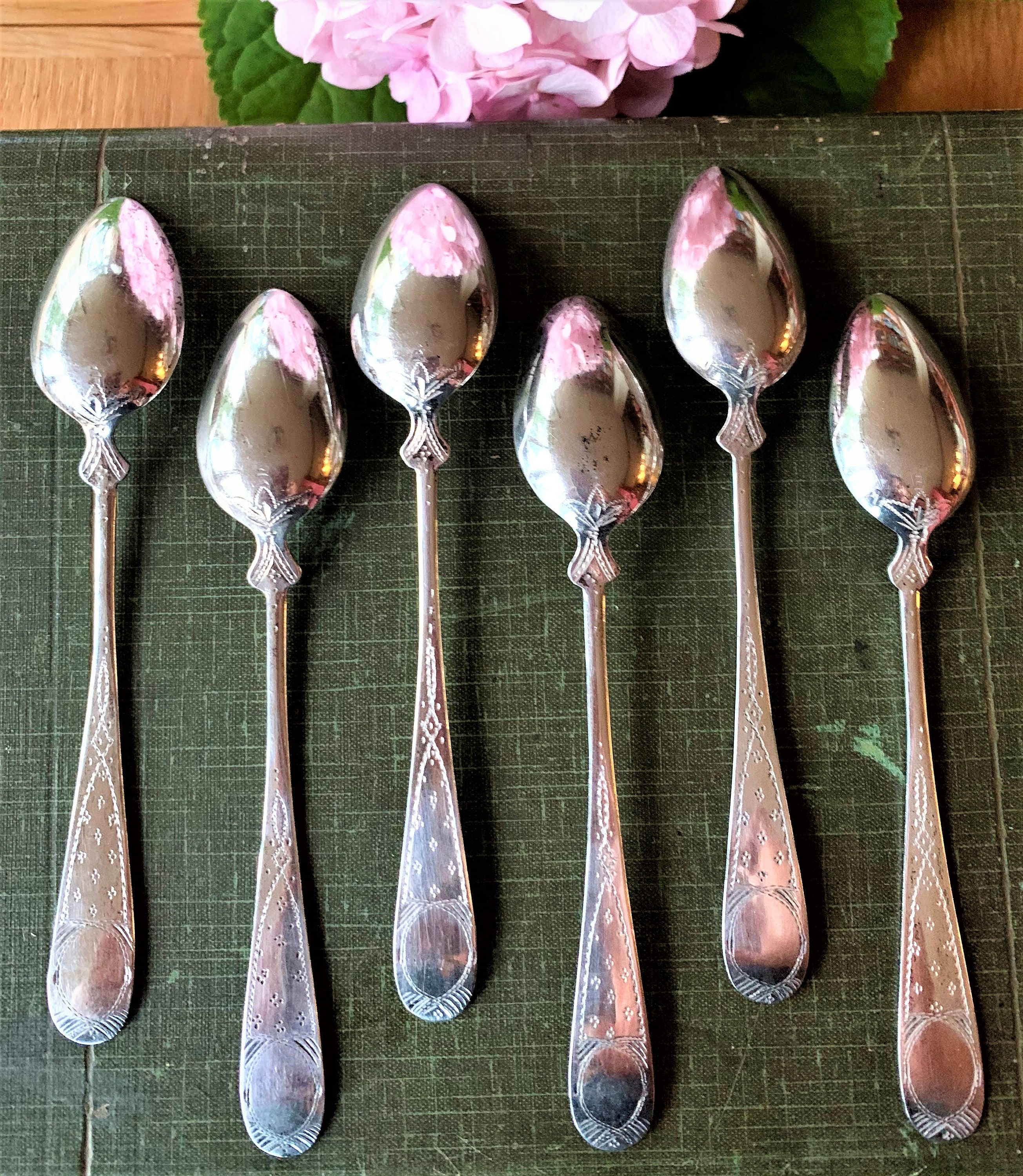 Belle Epoque Sterling Silver Teaspoons Set Antique Belgian | Etsy