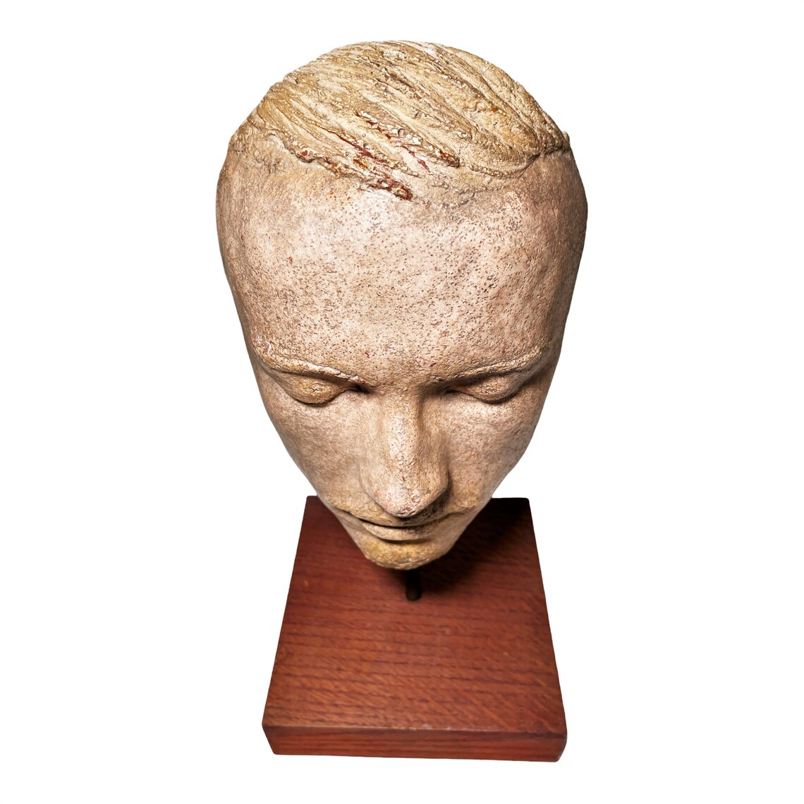 Life Size Male Face Portrait Terracotta Sculpture Mid | Etsy