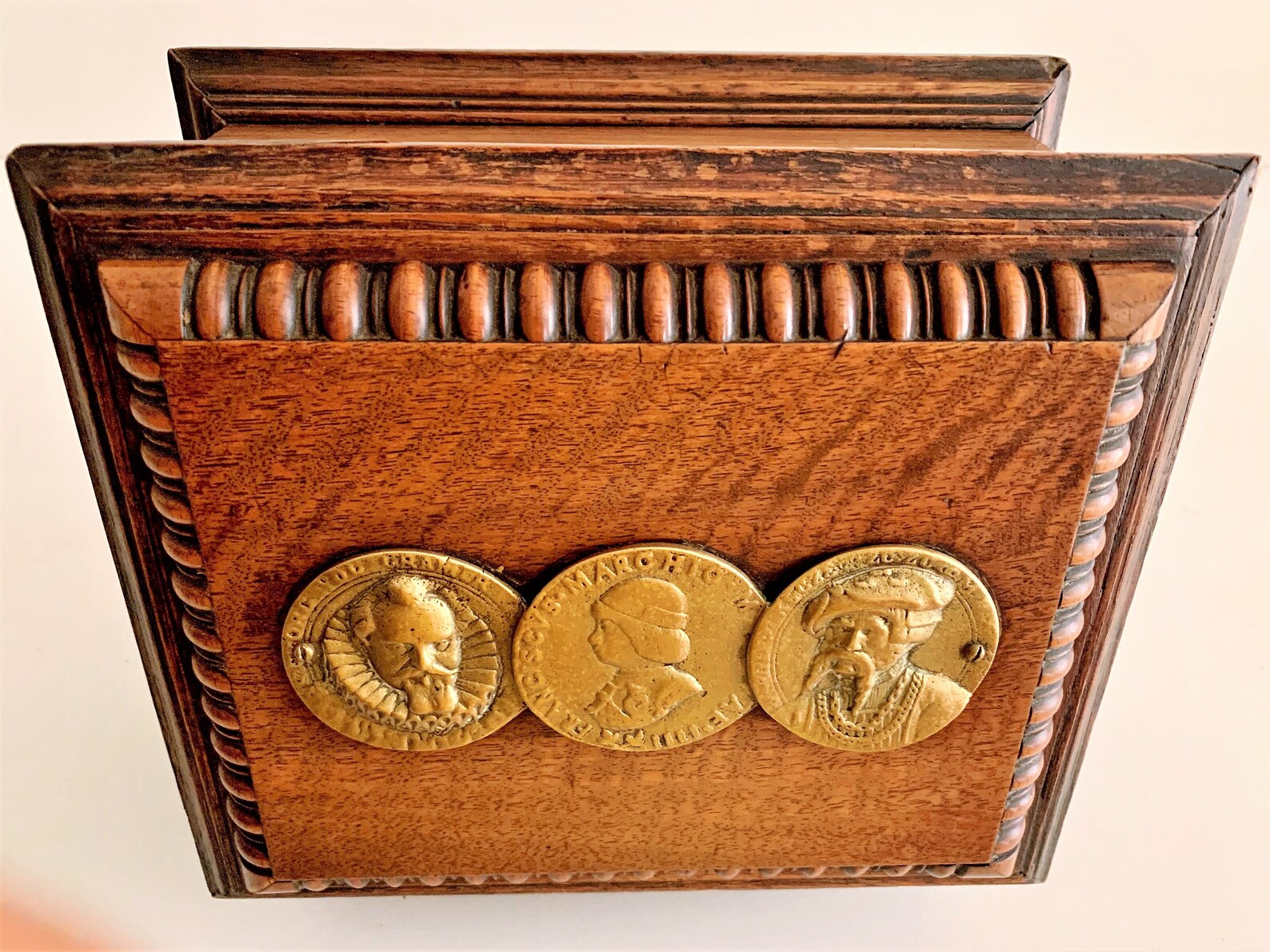 Antique French Hand Carved Wood Coin Box Rare Figural Brass - Etsy