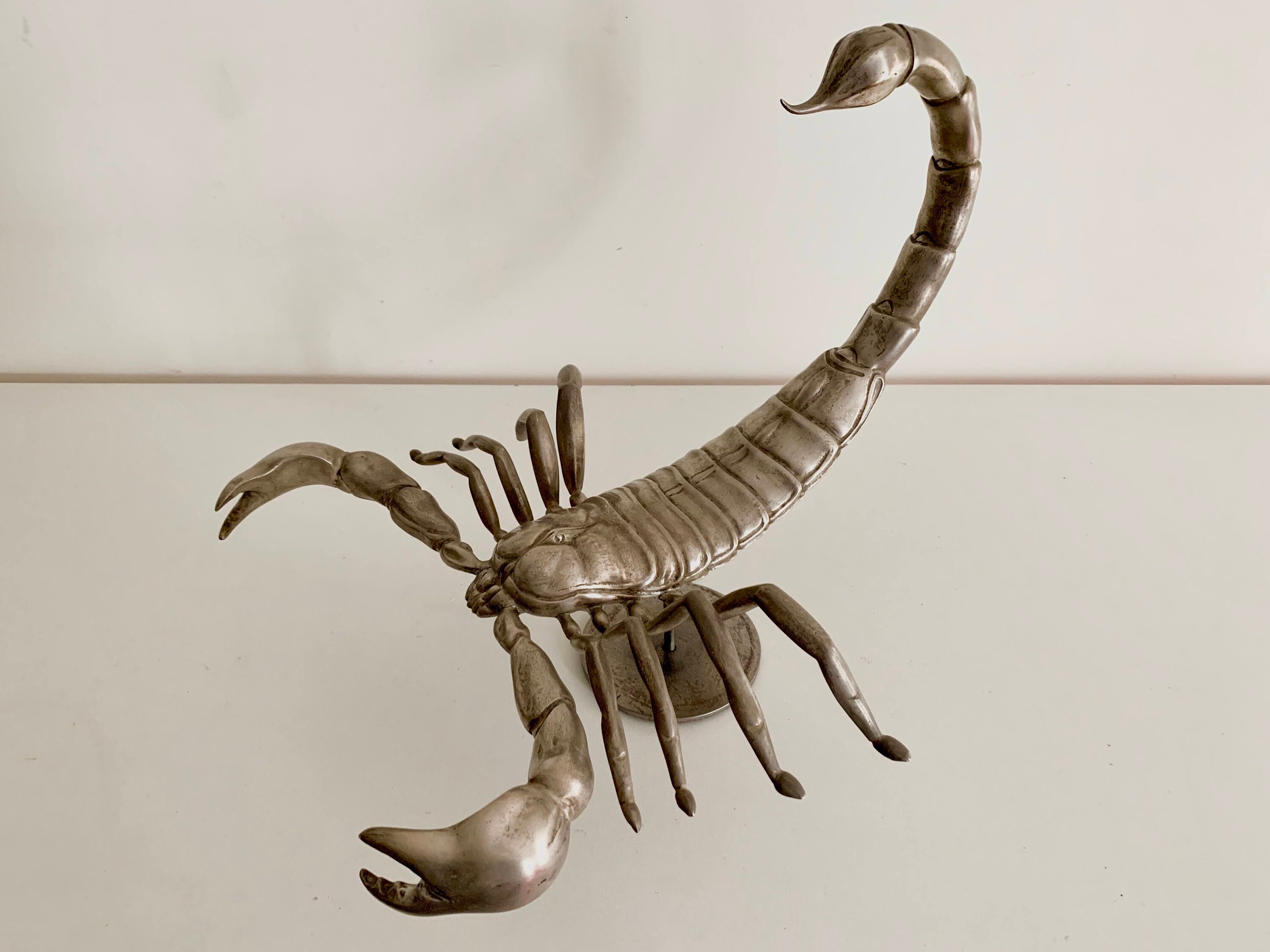 Large Scorpion Patinated Bronze Sculpture 14 Scorpio | Etsy