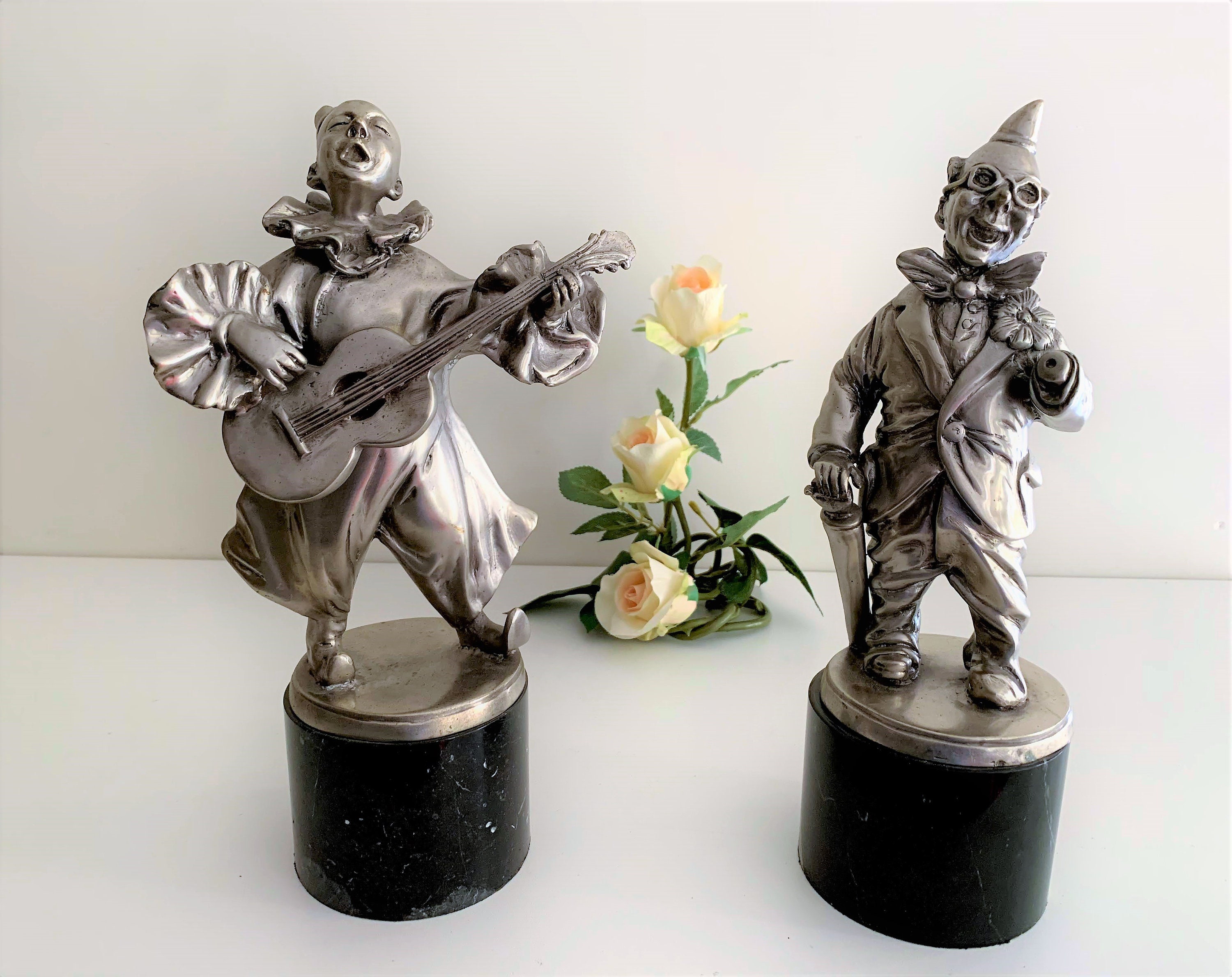 Laughing Clown Bronze Sculpture Pierrot with Faux Hand & | Etsy