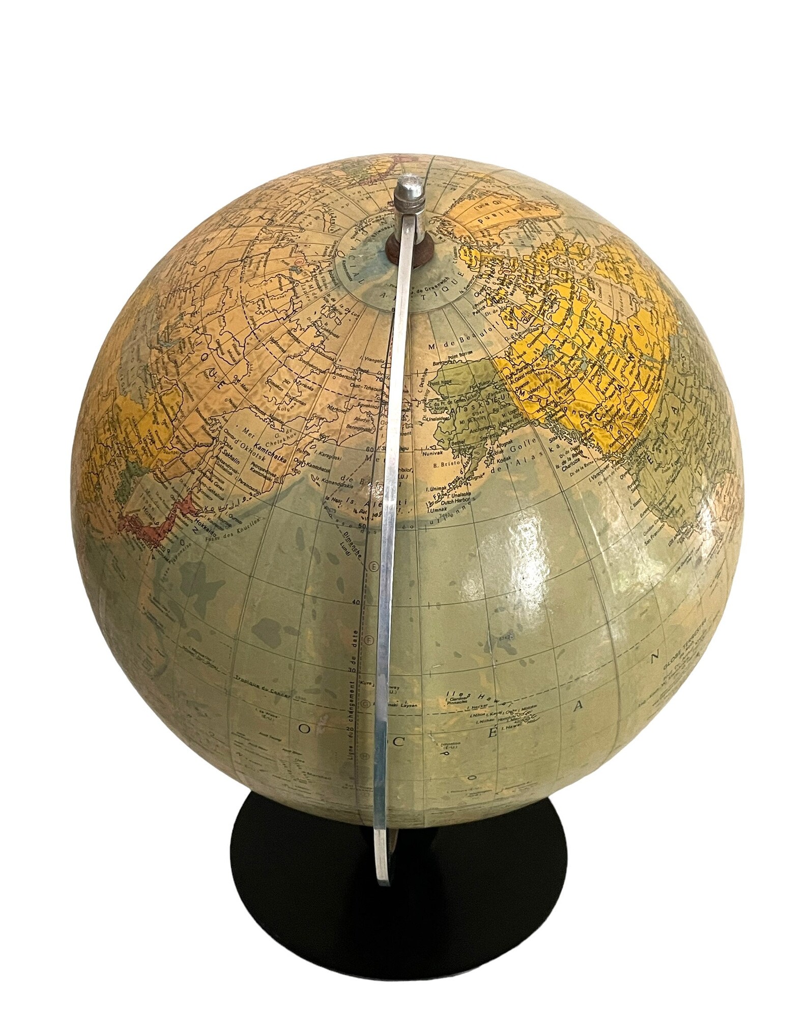 Mid Century Räth Terrestrial Globe 13 German VEB Hermann Haack Earth ...