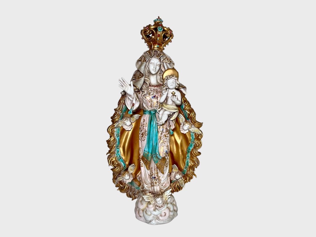 Madonna & Child Pattarino Sculpture - 20" Vintage Italian Mary Jesus ...