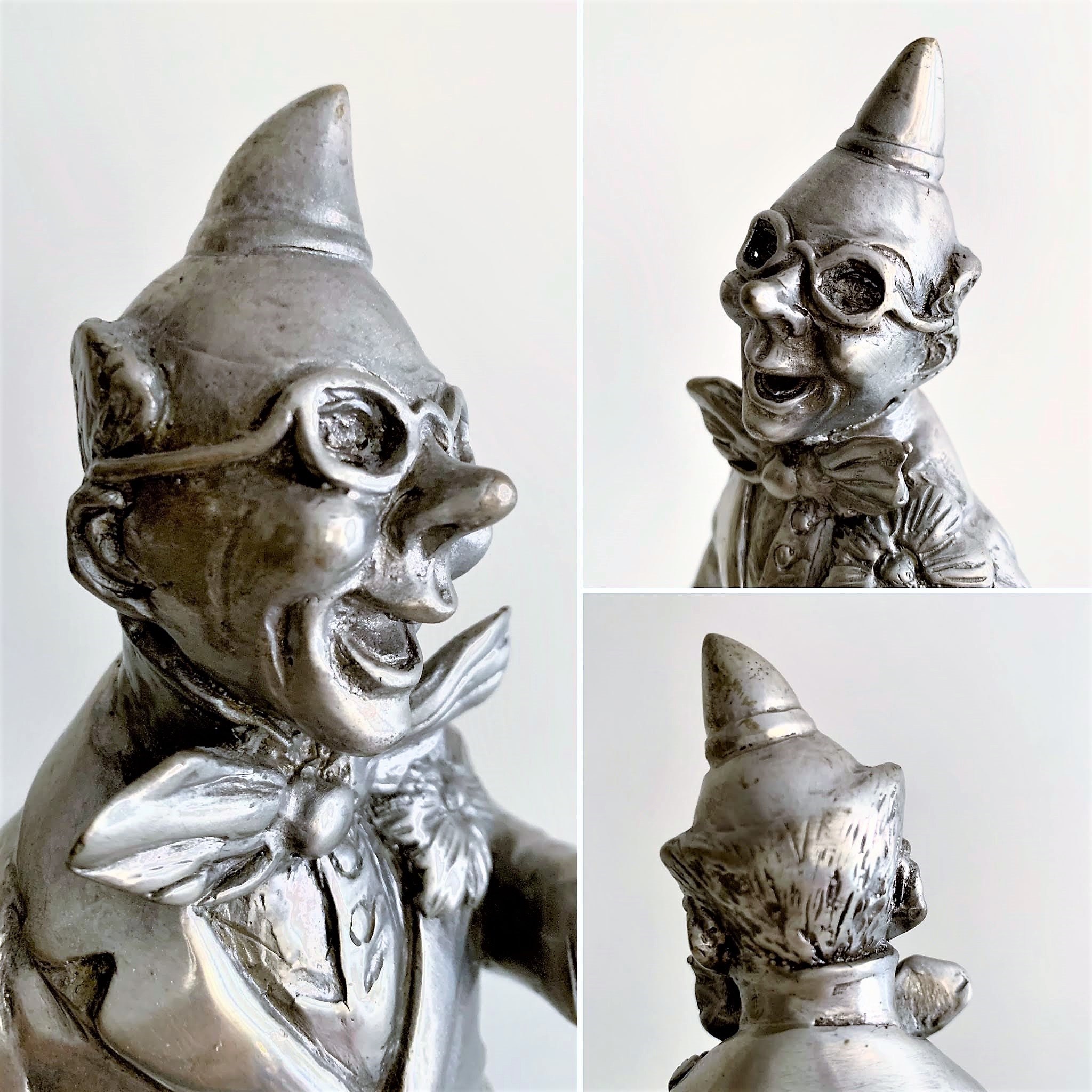 Laughing Clown Bronze Sculpture Pierrot with Faux Hand & | Etsy