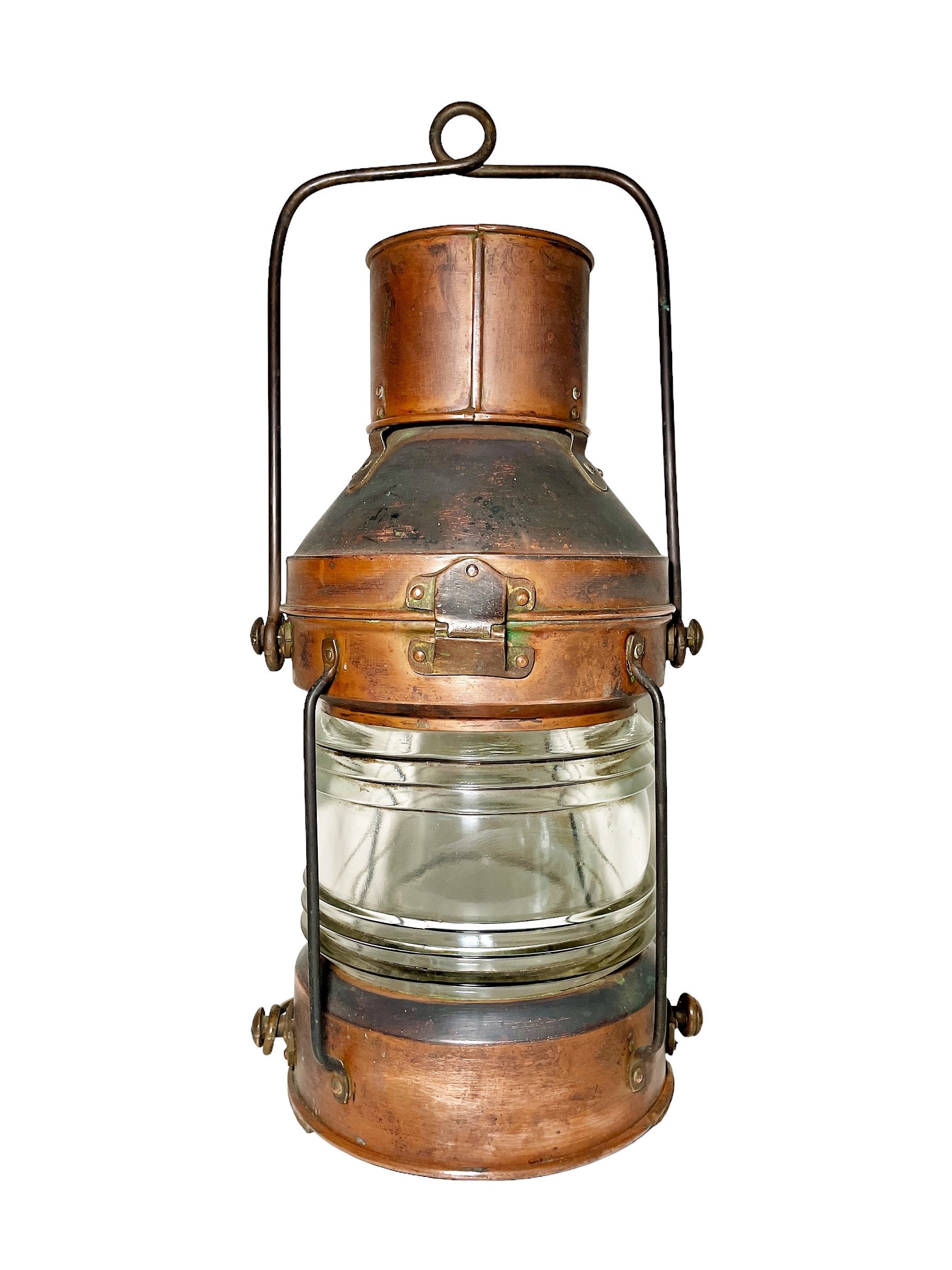 Authentic Anchor Lantern by Meteorite - Vintage British Maritime Anchor ...