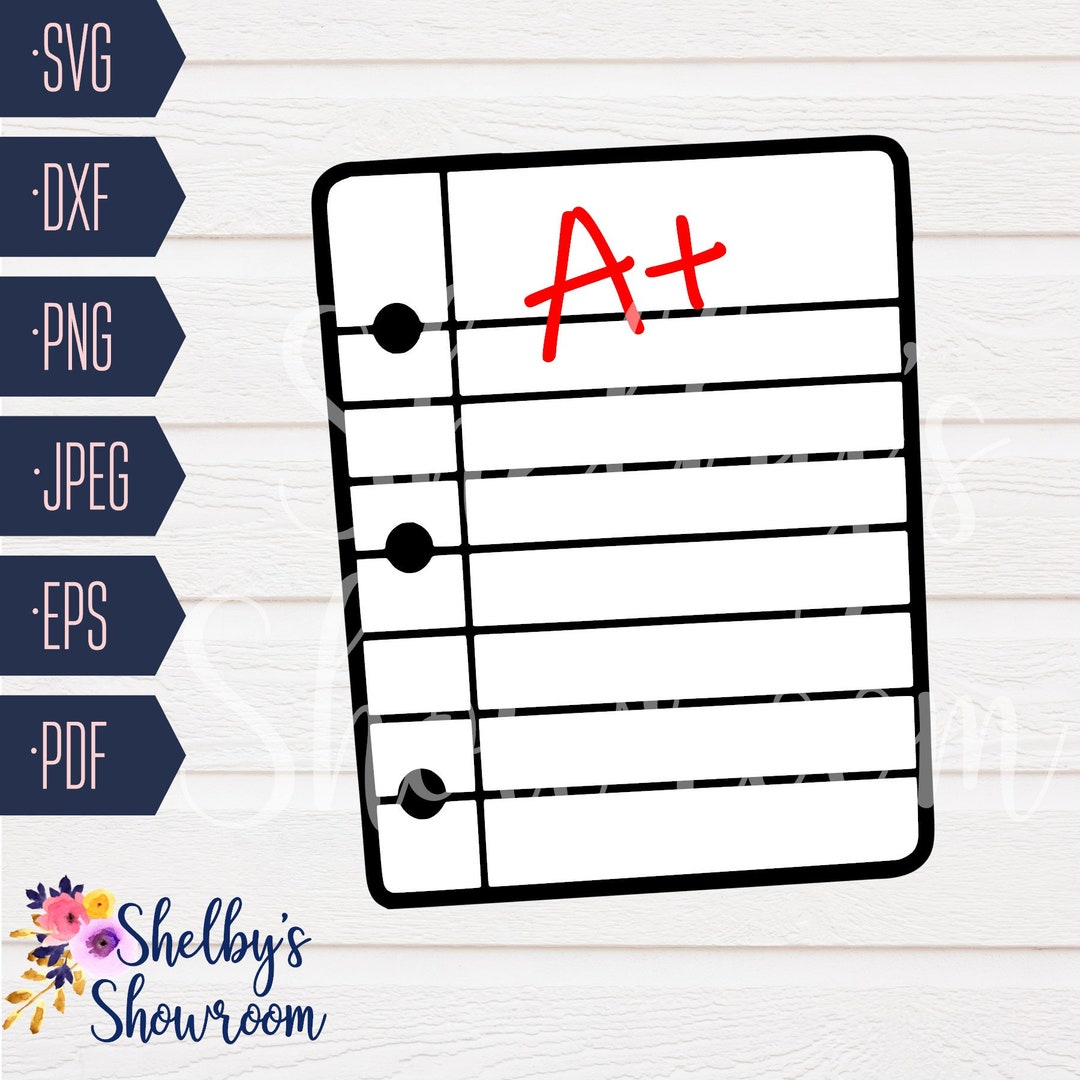 A SVG Notebook Paper SVG Teacher Cut File Composition Book - Etsy