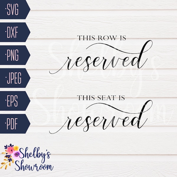Reserved Row Sign - Etsy