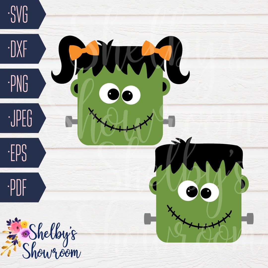 Frankenstein Girl Boy SVG, SVG Cut File for Halloween, DIY Kid Shirt ...