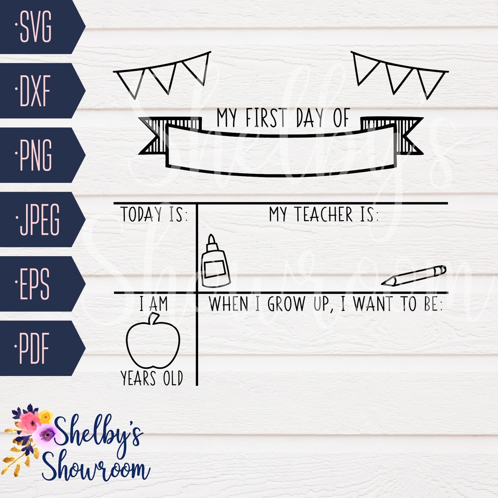 First Day of School Sign SVG School Chalkboard Cut File 1st | Etsy