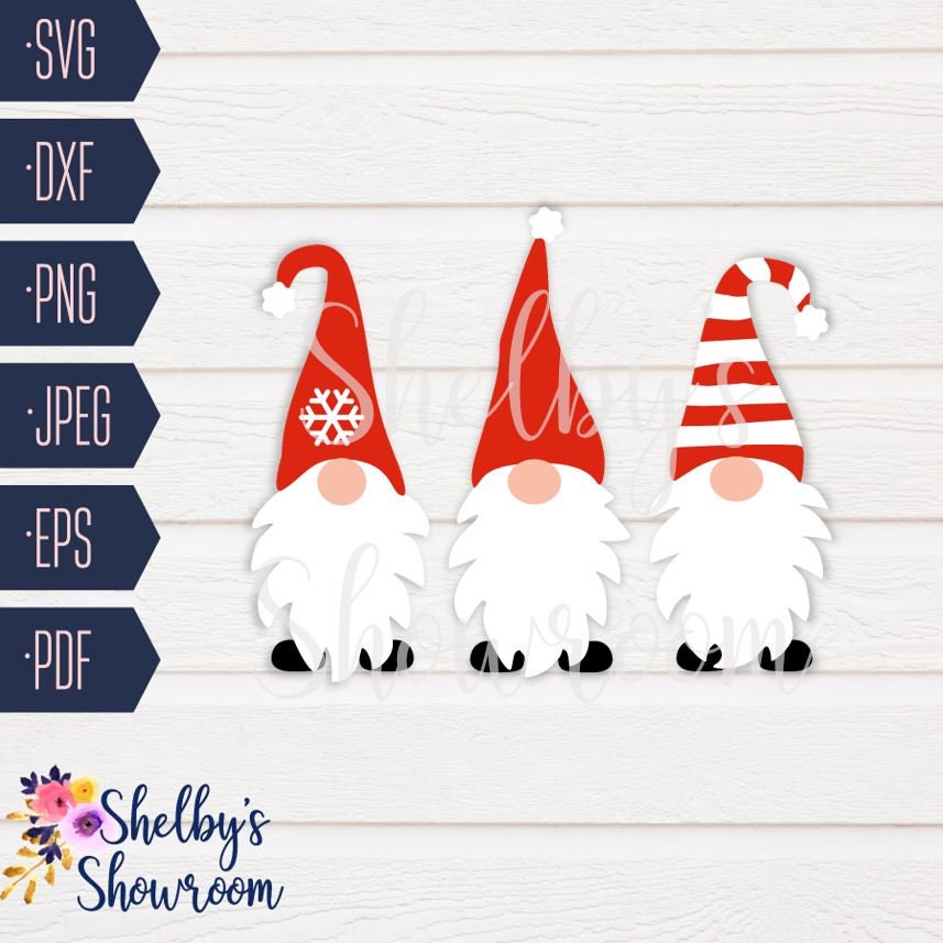 Christmas Gnomes SVG SVG Cut File for Christmas DIY Kid | Etsy