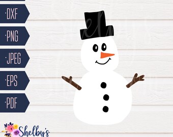 Snow Cute SVG Cute Snowman Cut File Distressed Christmas | Etsy
