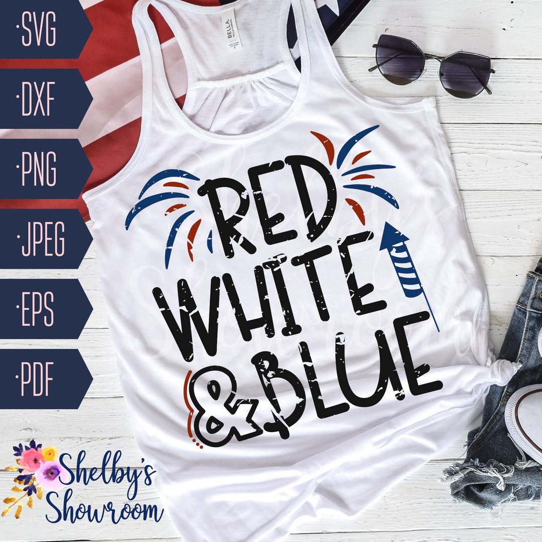 Red White and Blue SVG, 4th of July SVG, Independence Day, Patriotic ...