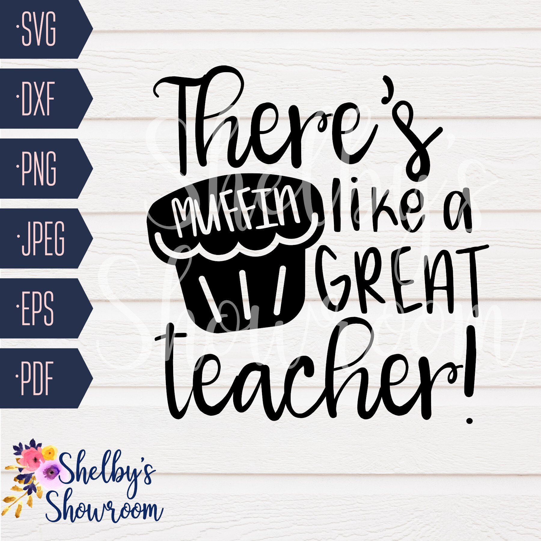 There's Muffin Like a Great Teacher SVG, SVG Cut File for Teacher Gift ...