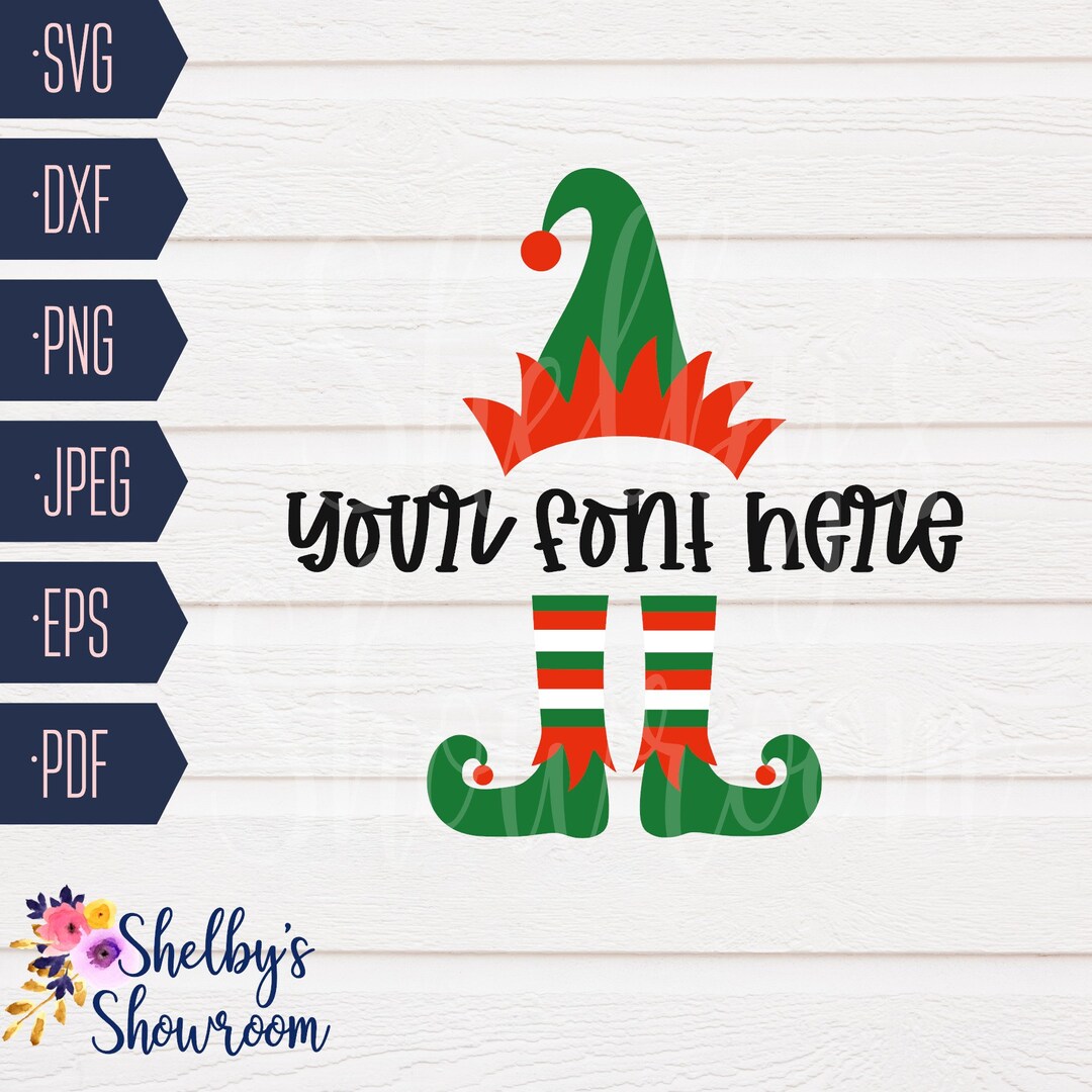 Split Level Elf SVG, SVG Cut File for Christmas, Elf Monogram, Holiday ...