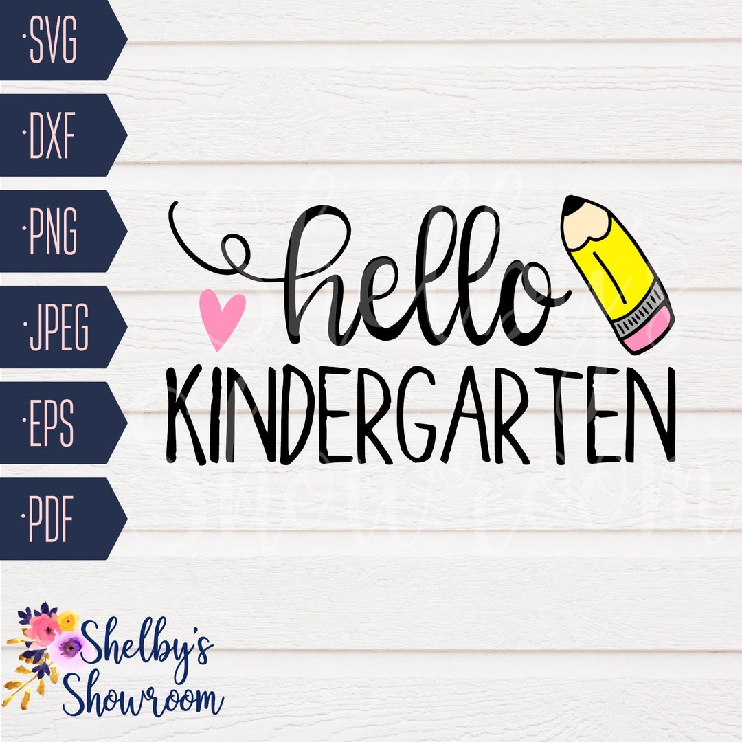 Back to School SVG Kindergarten SVG Hello Kindergarten - Etsy
