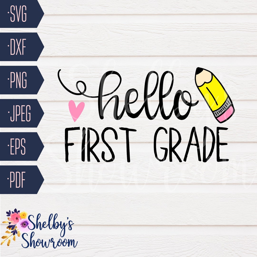 Back to School SVG First Grade SVG Hello First Grade School - Etsy