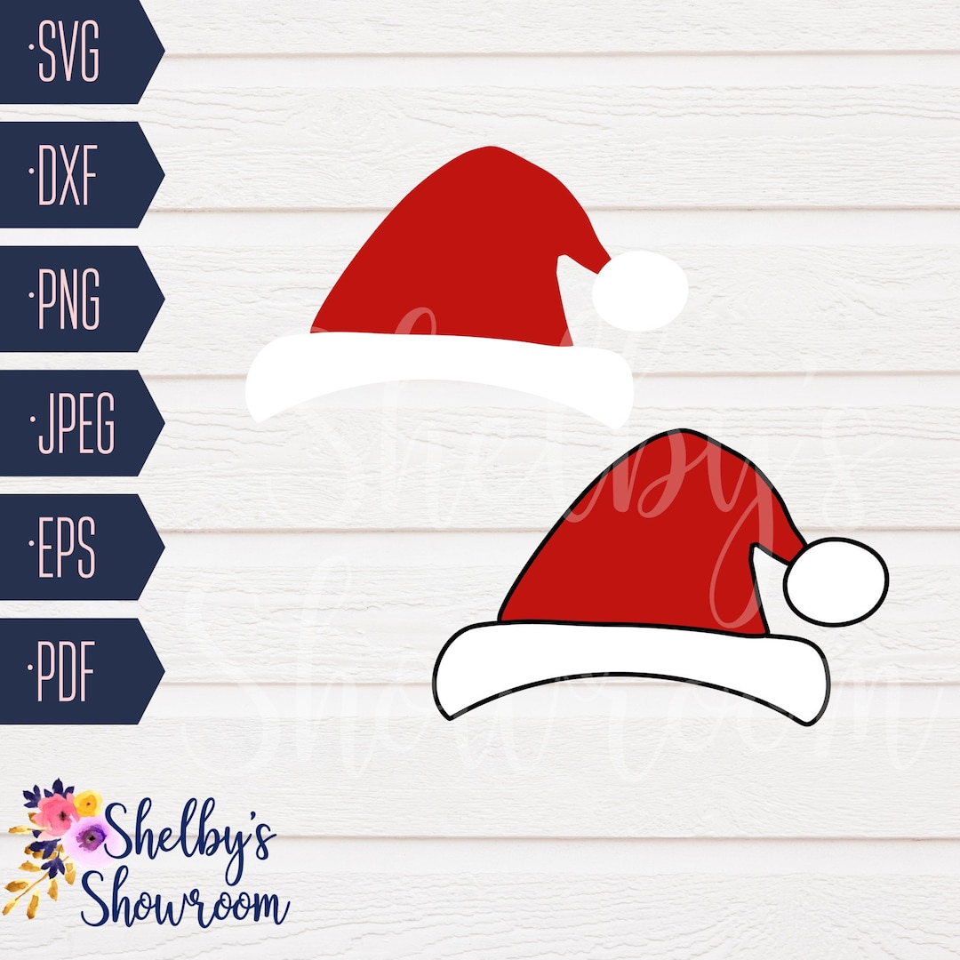 Santa Hat SVG, SVG Cut File for Christmas, Santa Claus Hat, Santa ...