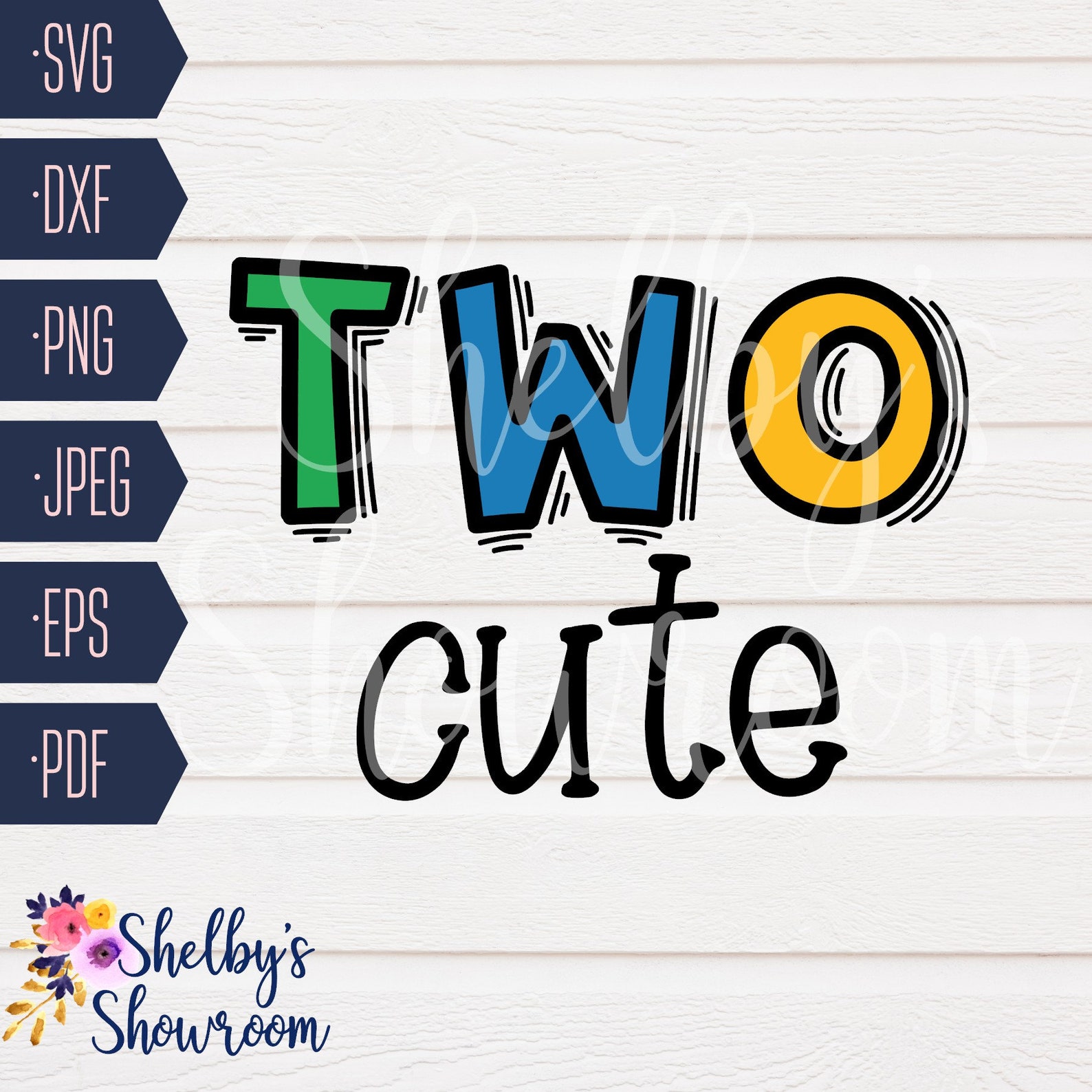 Two Cute SVG 2 Cute Cut File Second Birthday 2nd Birthday | Etsy