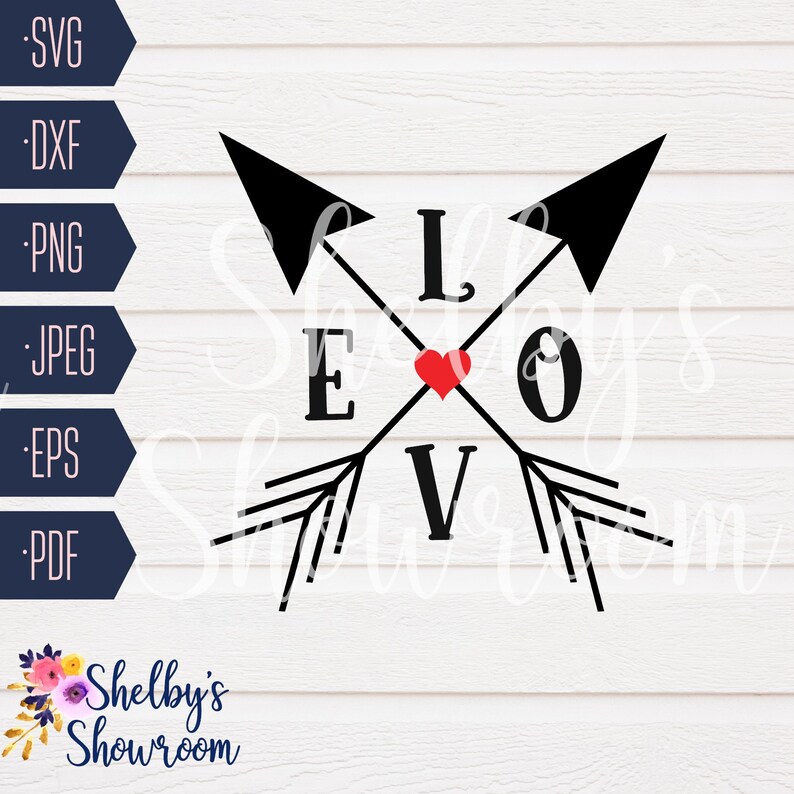 Love Arrows SVG Love With Arrows Love SVG Valentines Day - Etsy