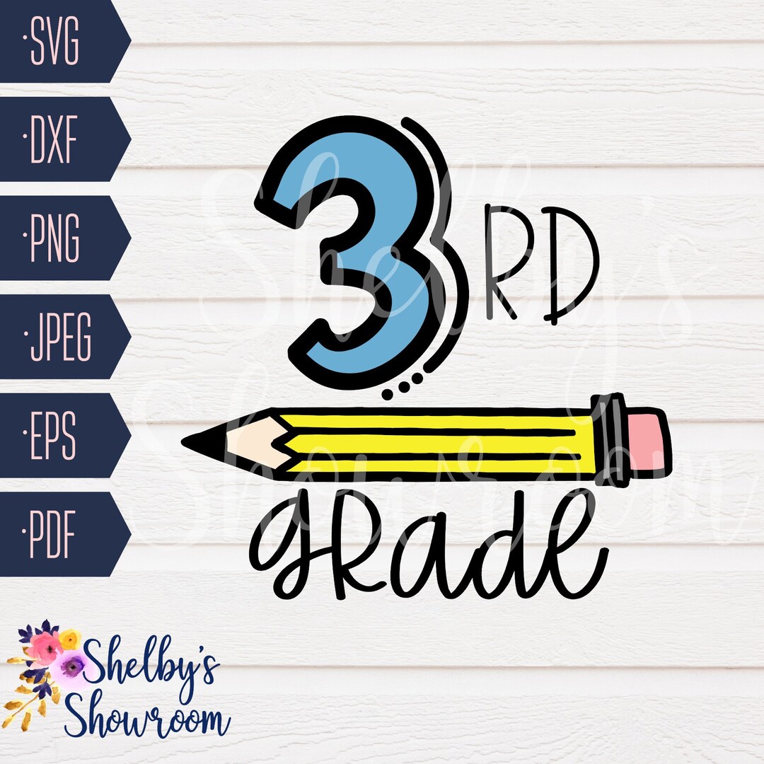 Back to School SVG, Third Grade SVG, Hello Third Grade, School SVG ...