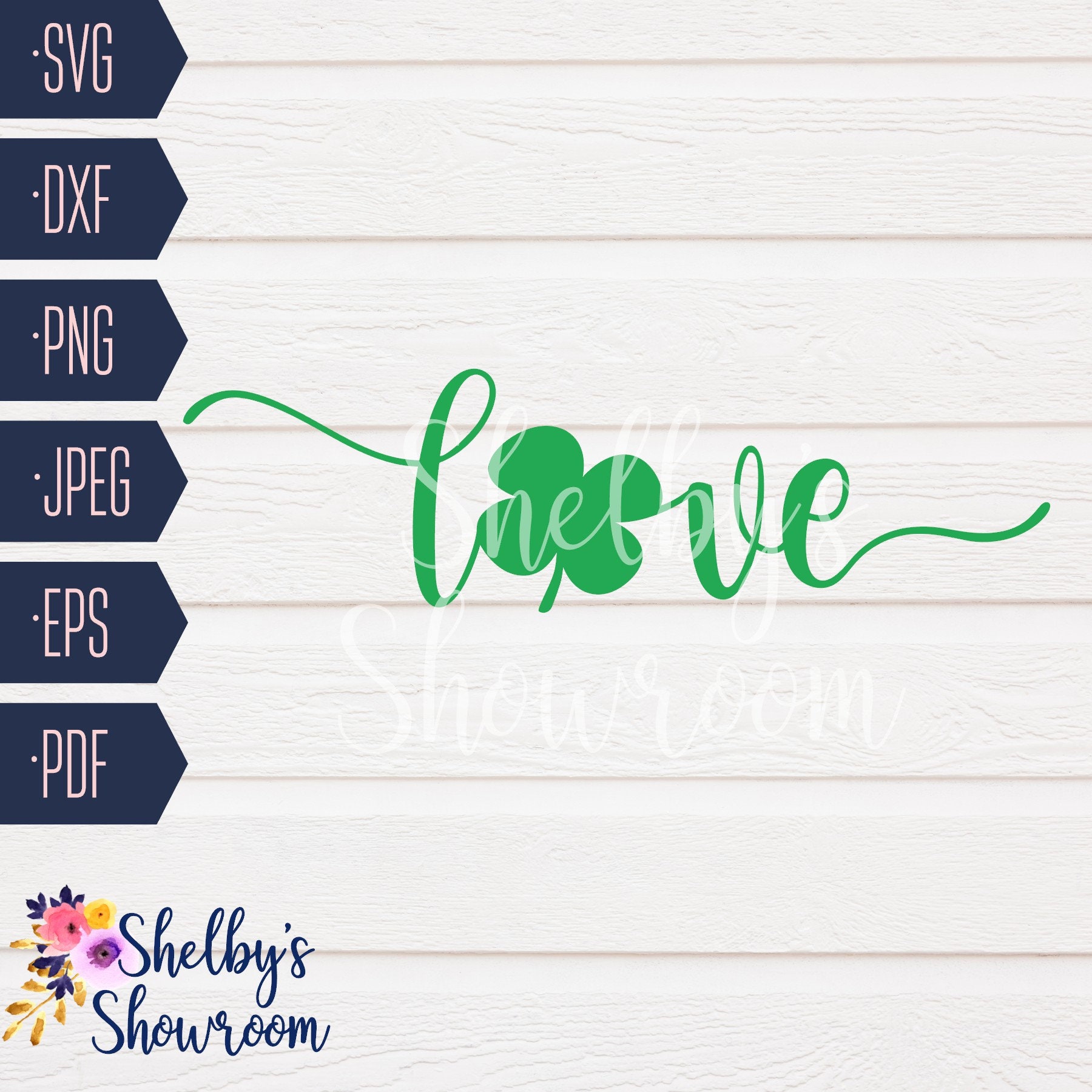 Love Shamrock SVG SVG Cut File for St. Patrick's Day - Etsy