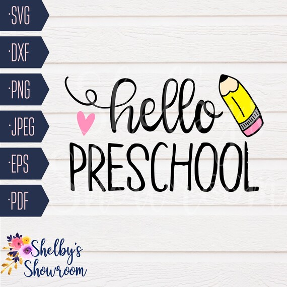Regreso a la escuela SVG Preescolar SVG Hola Preescolar - Etsy México