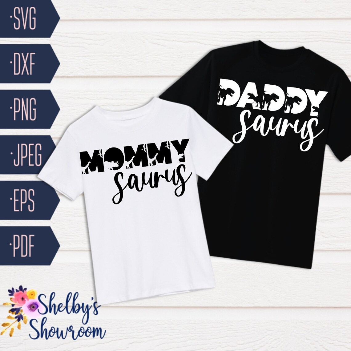 Mommy Saurus SVG Daddy Saurus SVG Dinosaur Matching Shirts - Etsy