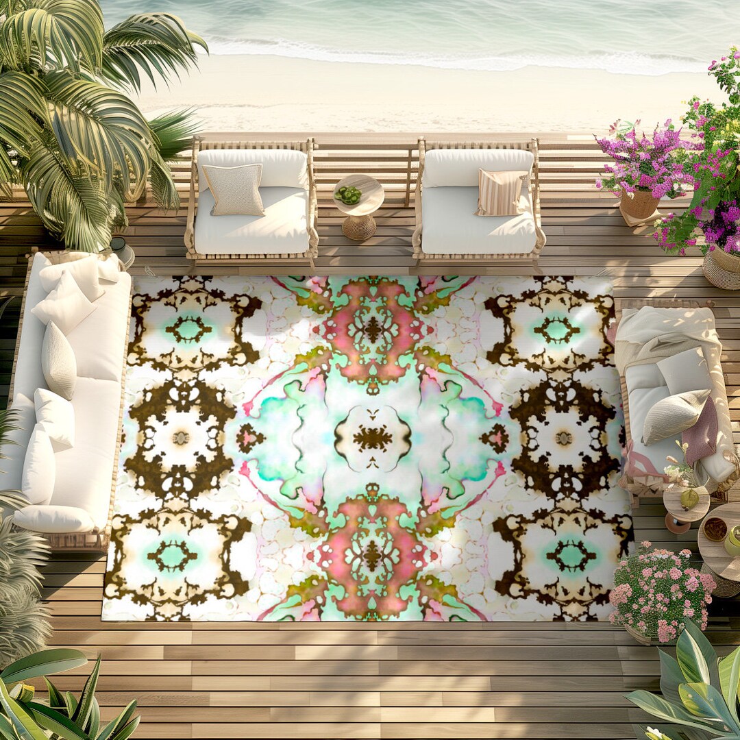 Whimsical French Rug Elegant Luxurious Eclectic Chic Abstract Art ...