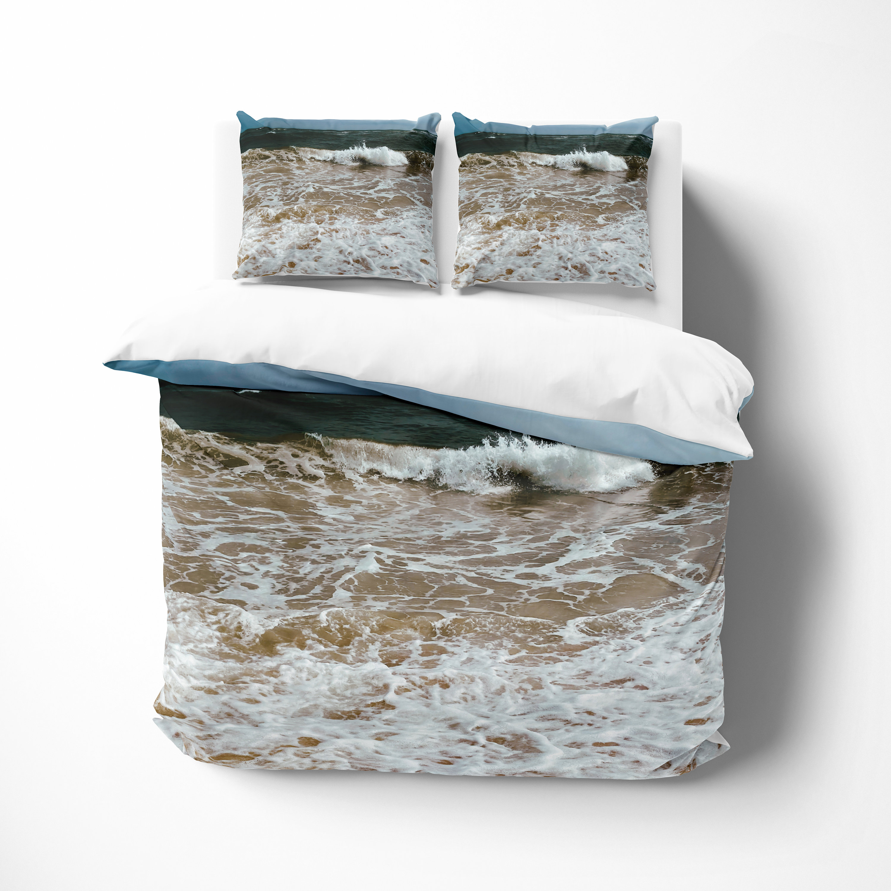 Coastal Beach Duvet Cover Set Ocean Landscape Seascape Bedding, Ocean ...