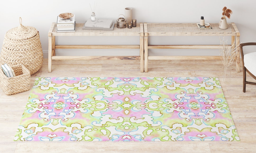 Girlish Dreamy French Rug Elegant Whimsical Vintage Style Abstract ...