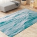 Coastal Rug Water Texture Rugs for Living Room Housewarming Gift for ...