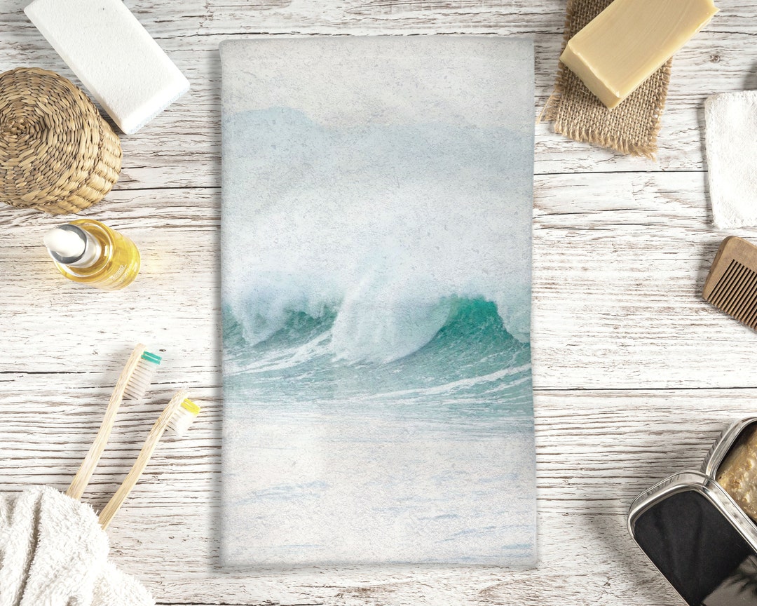 Beach Hand Towel Coastal Ocean Wave Housewarming Gift for - Etsy