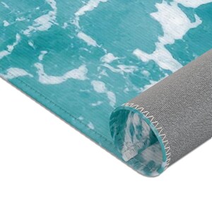 Coastal Rug Water Texture Rugs for Living Room Housewarming Gift for ...