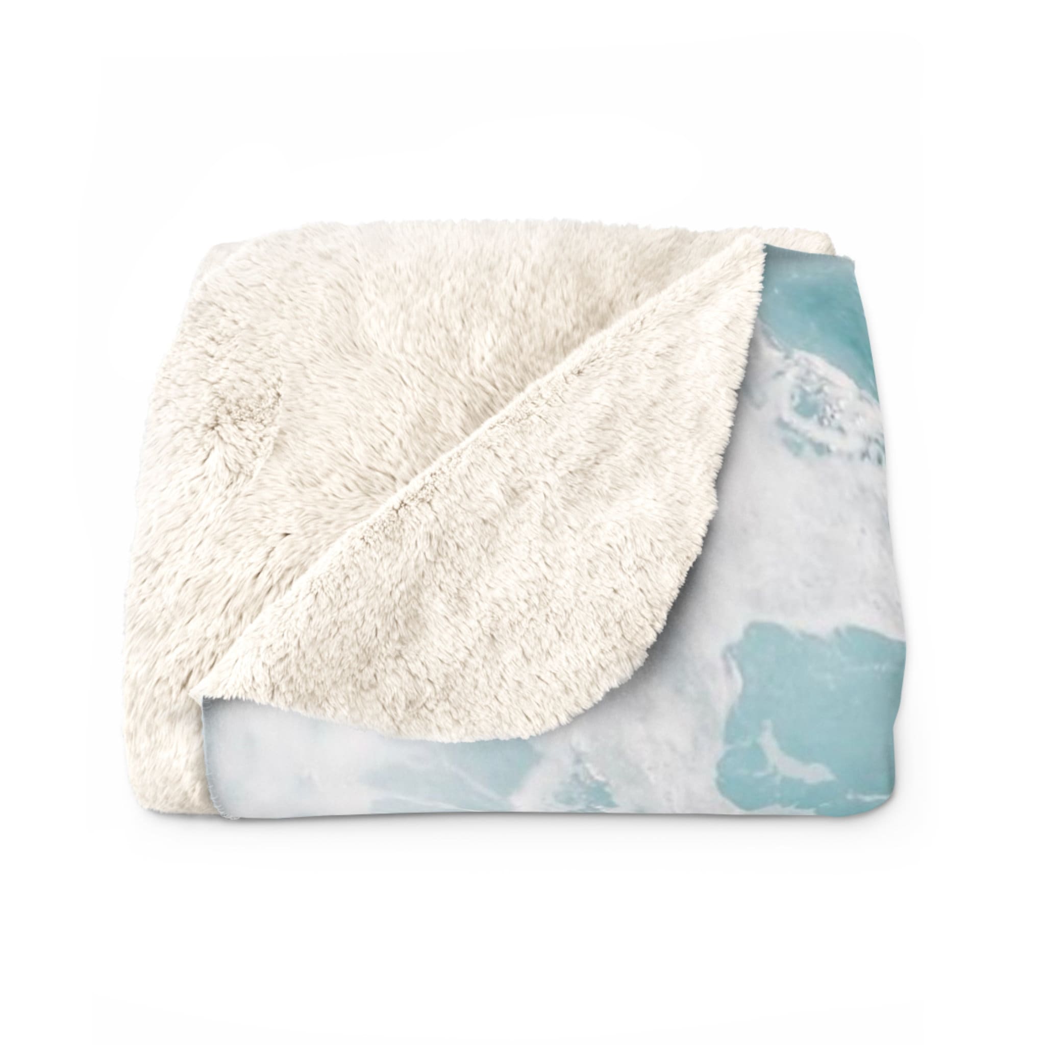 Coastal Blanket Ocean Water Texture Sherpa Fleece Blanket Aqua - Etsy