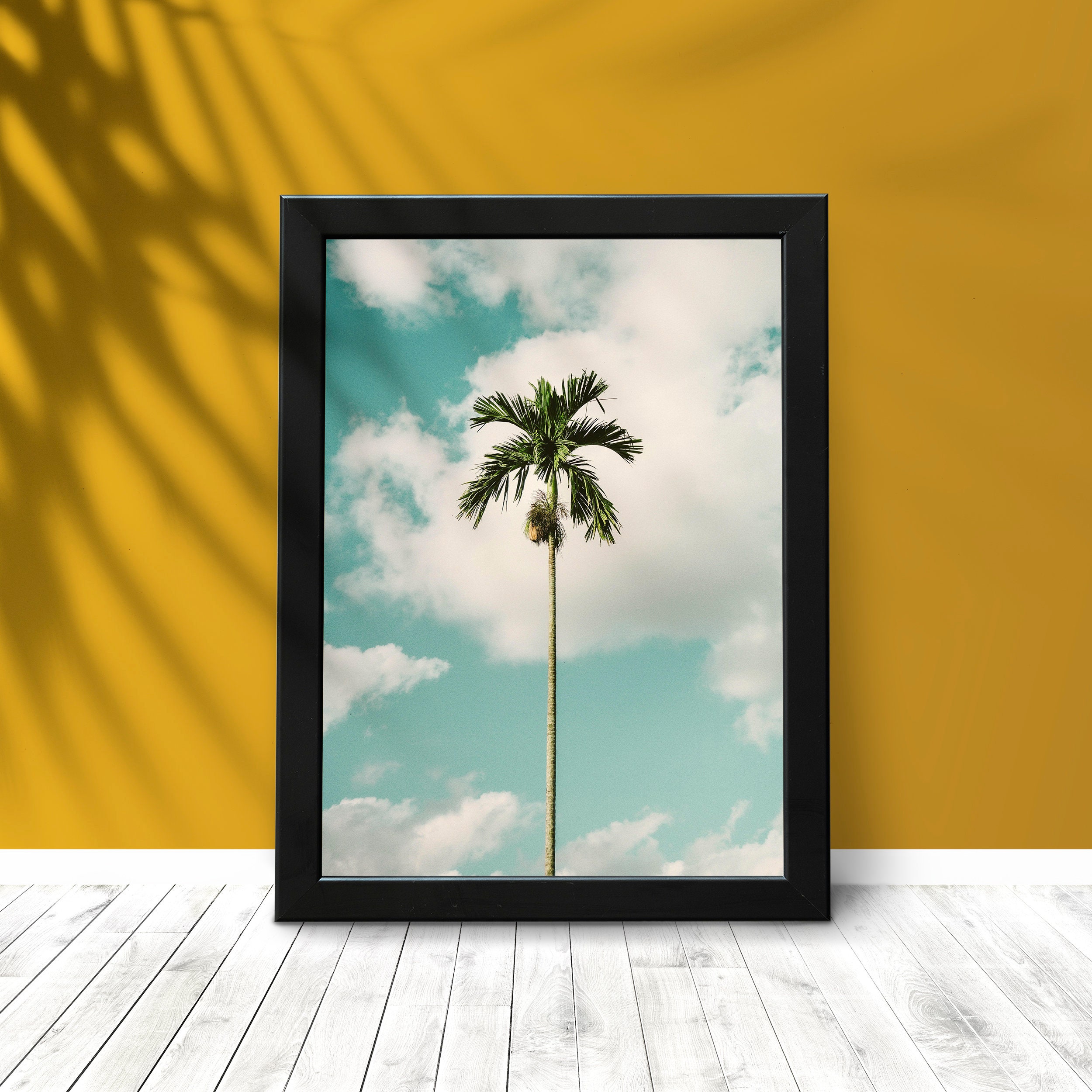Pastel Tropical Palm Tree Print Beach Wall Art Printable Etsy