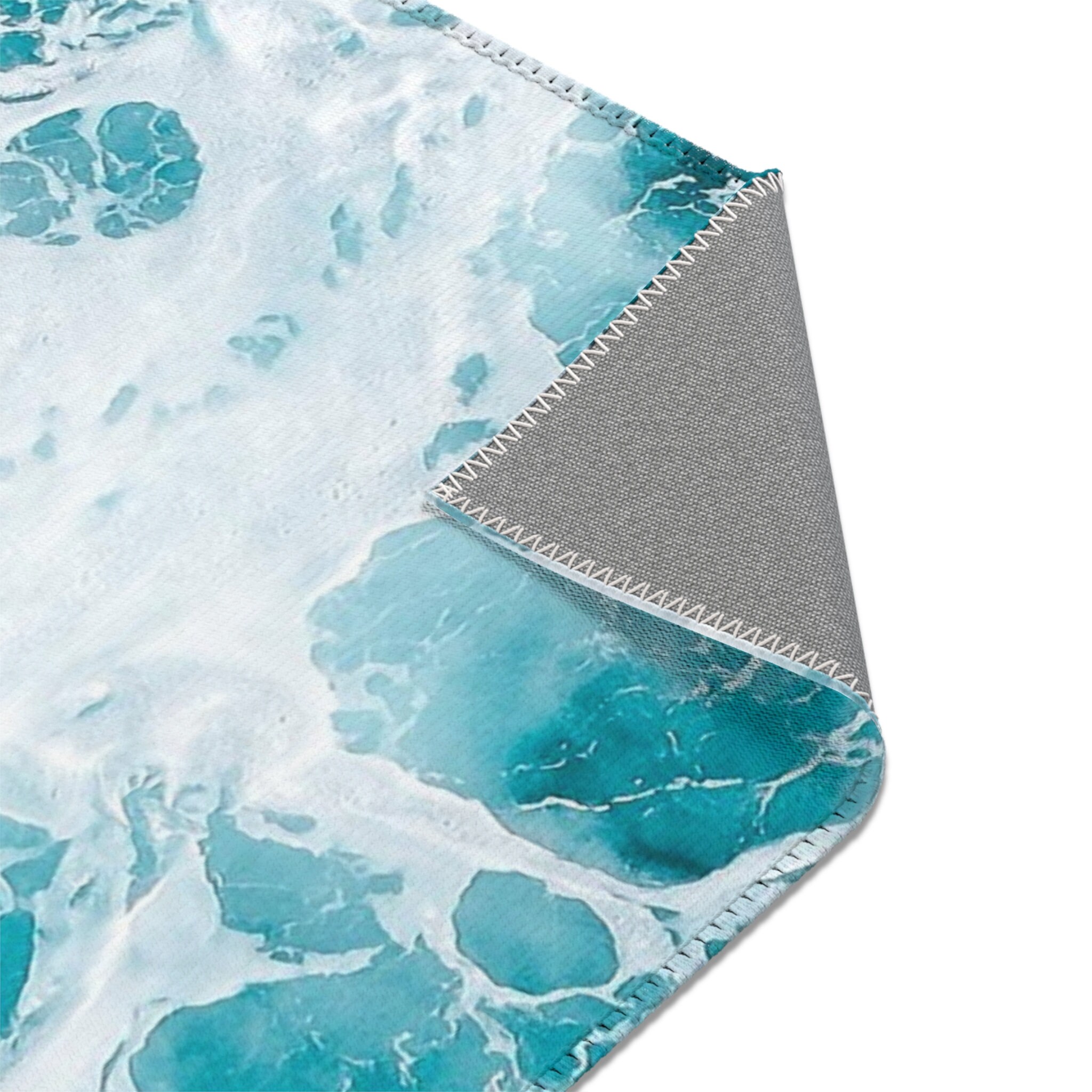 Coastal Rug Water Texture Rugs Housewarming Gift for Surfer Aqua Ocean ...