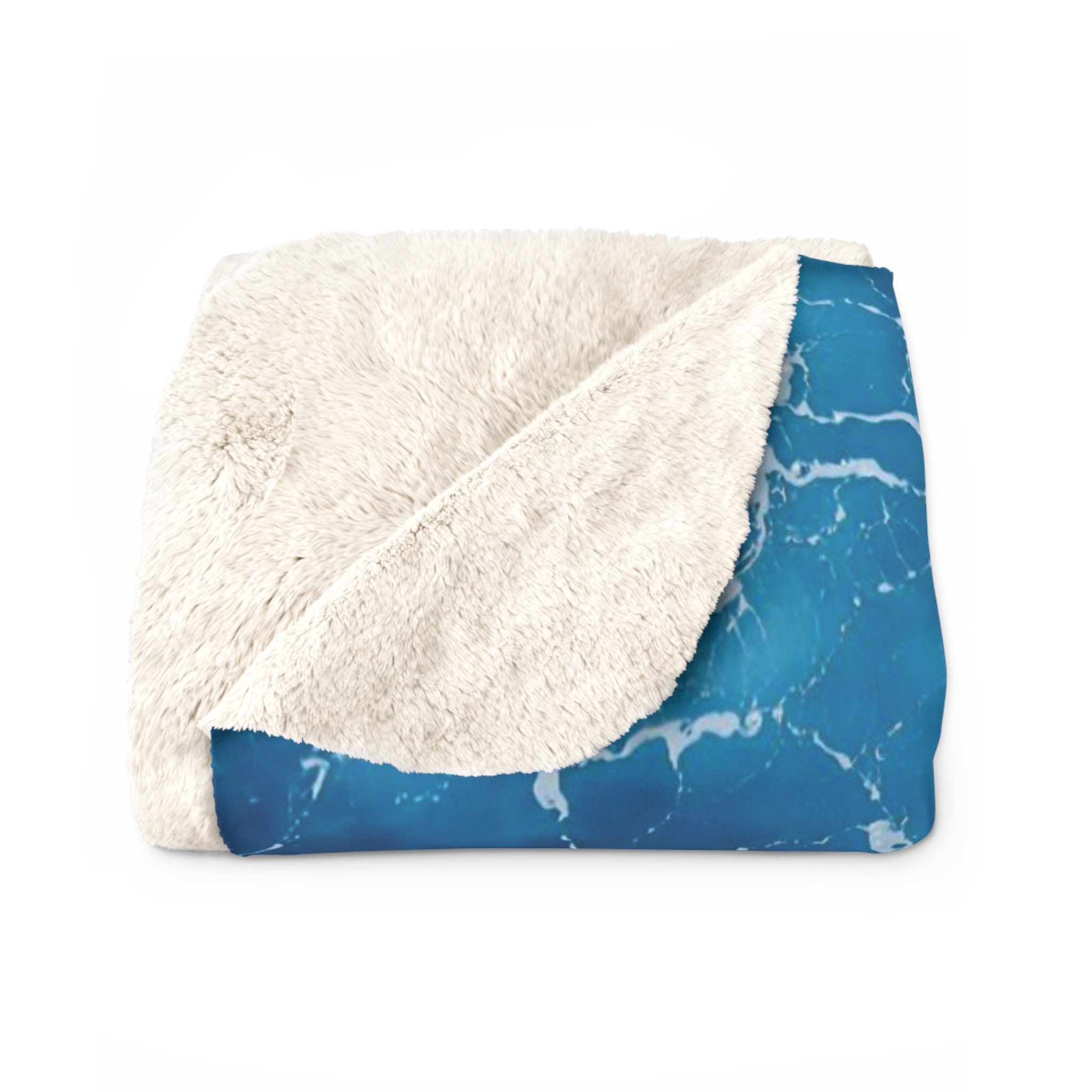 Nautical Blanket Ocean Water Texture Sherpa Fleece Blanket Beach Throw ...