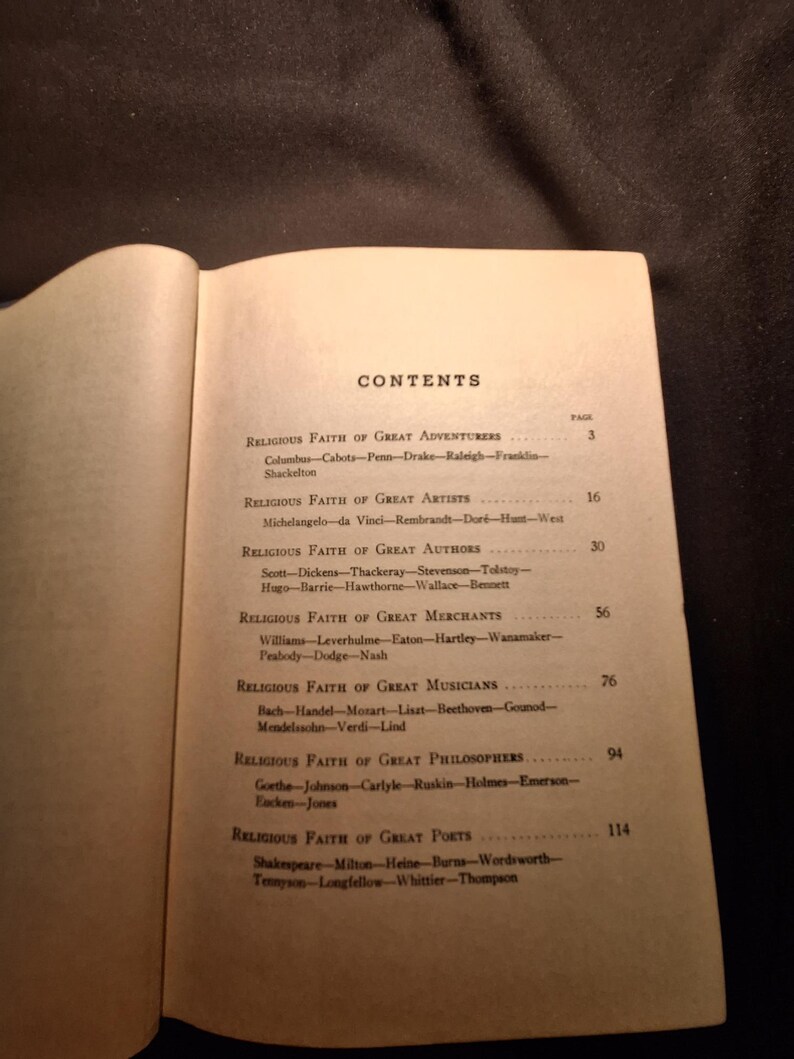 Vintage Copy: "the Religious Faith of Great Men" by Archer Wallace, HC ...