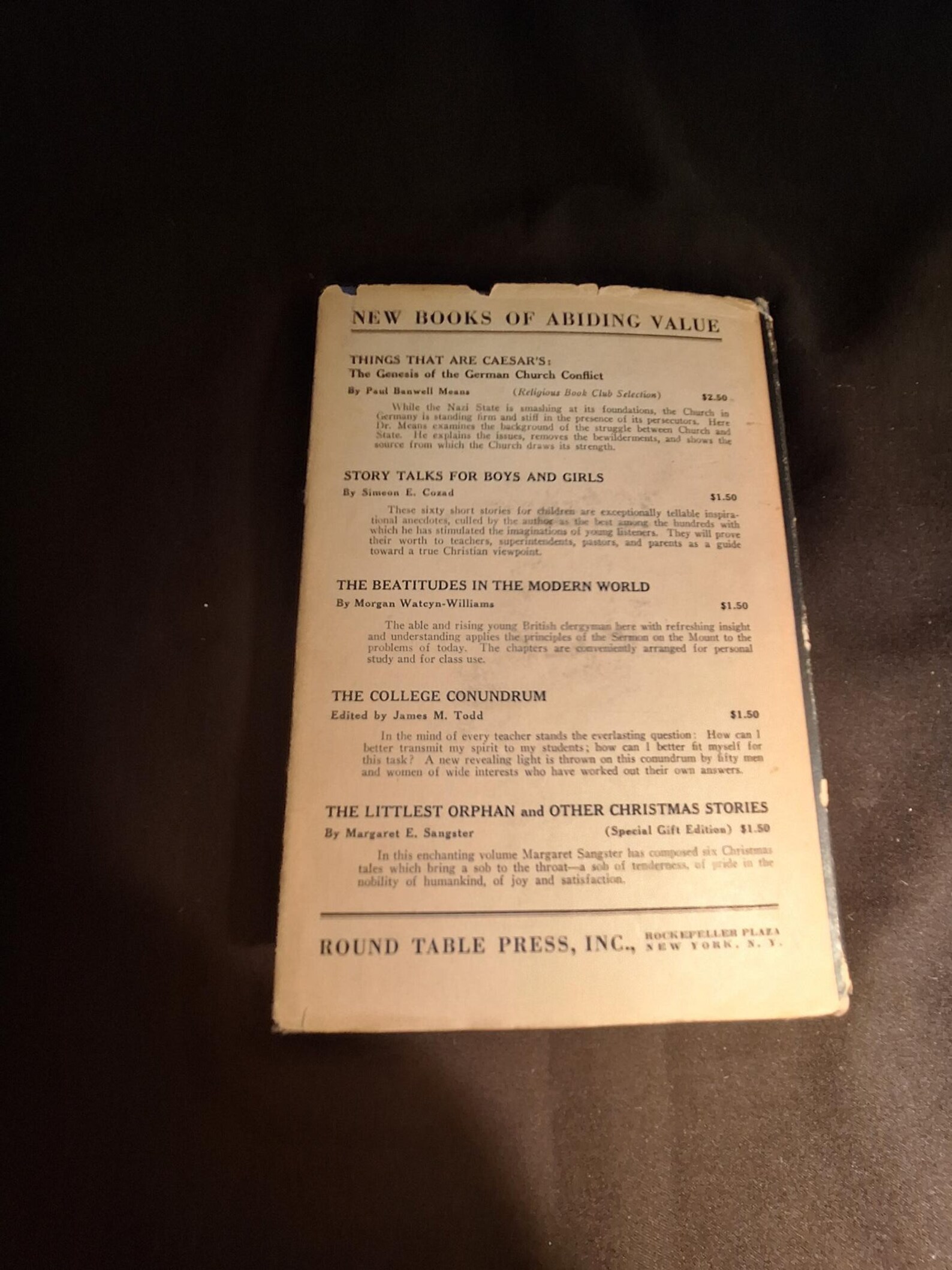 Vintage Copy: "the Religious Faith of Great Men" by Archer Wallace, HC ...