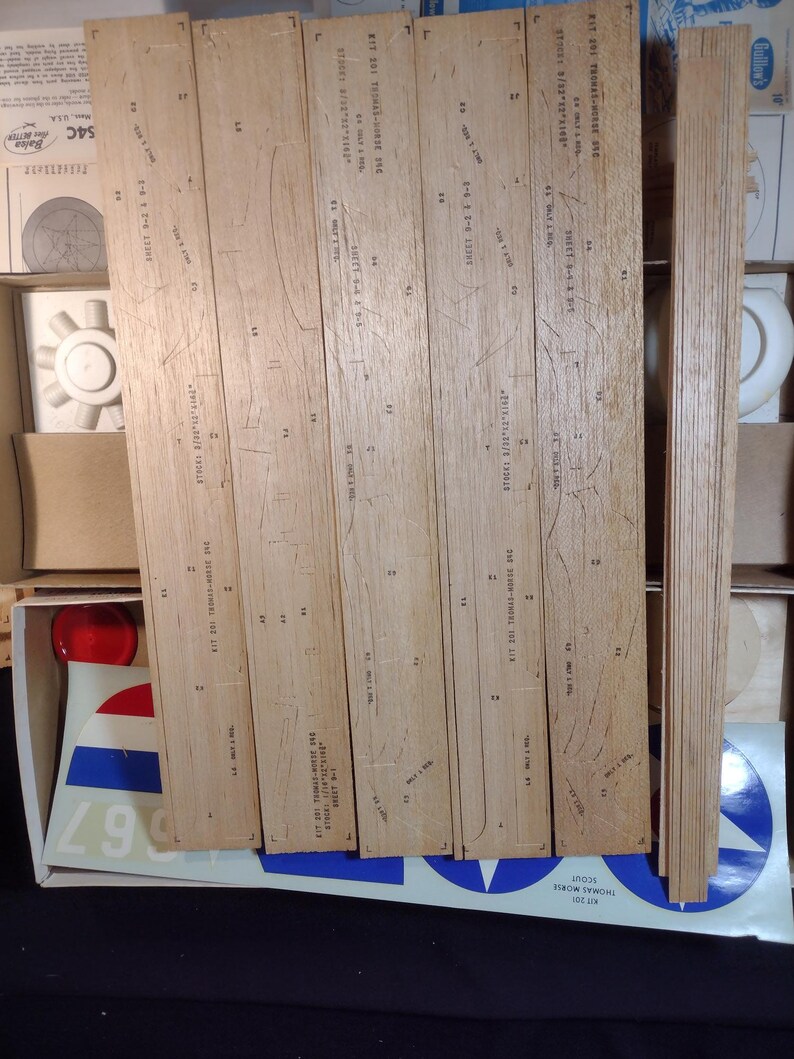 Vintage Balsa Model Airplane Kit: Guillow's Thomas Morse S4C Scout ...