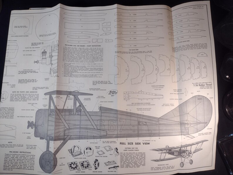 Vintage Balsa Model Airplane Kit: Guillow's Thomas Morse S4C Scout ...