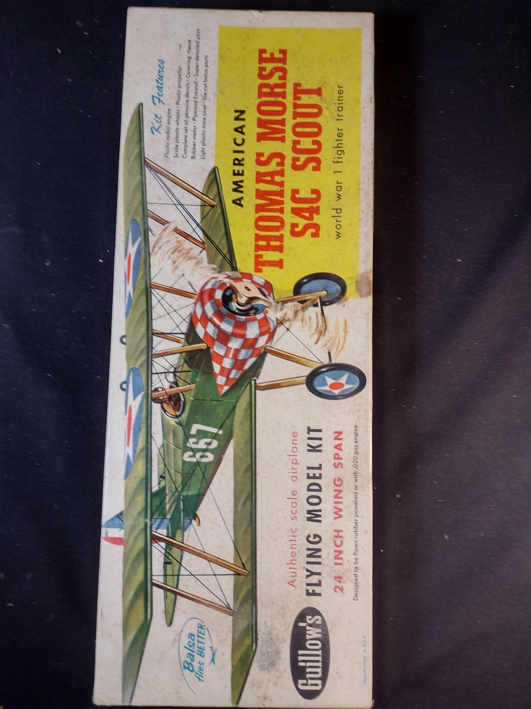 Vintage Balsa Model Airplane Kit: Guillow's Thomas Morse S4C Scout ...