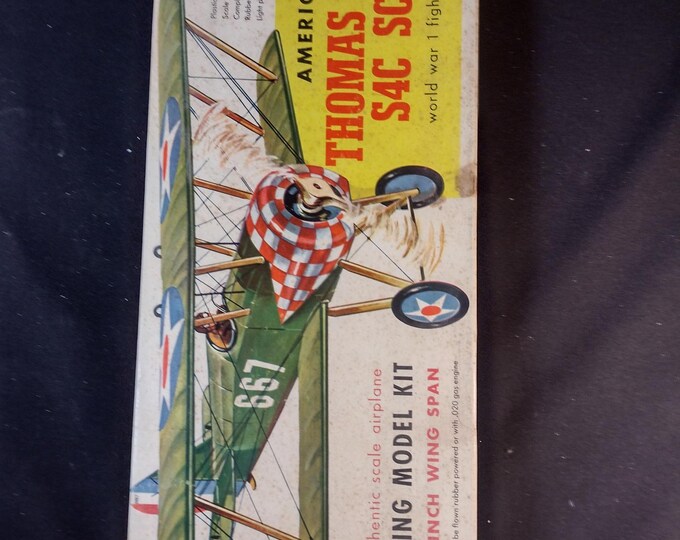 Vintage Balsa Model Airplane Kit: Guillow's Thomas Morse S4C Scout ... Vintage Balsa Model Airplane Kit: Guillow's Thomas Morse S4C Scout ...