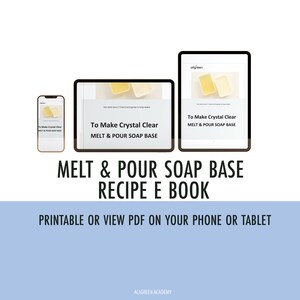 Transparent Soap Base RECIPE DIGITAL DOWNLOAD Best Formulation (Instant ...